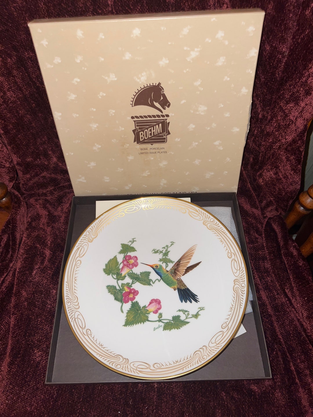 Edward Marshall Boehm Broad Billed Hummingbird Collection Plate - Etsy