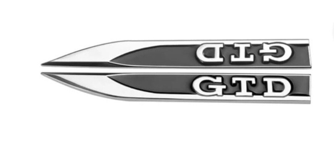 New 2 Volkswagen Golf GTD Fender Side Wing Badge MK4 Mk5 Mk6 Mk7 Mk8 2 ...