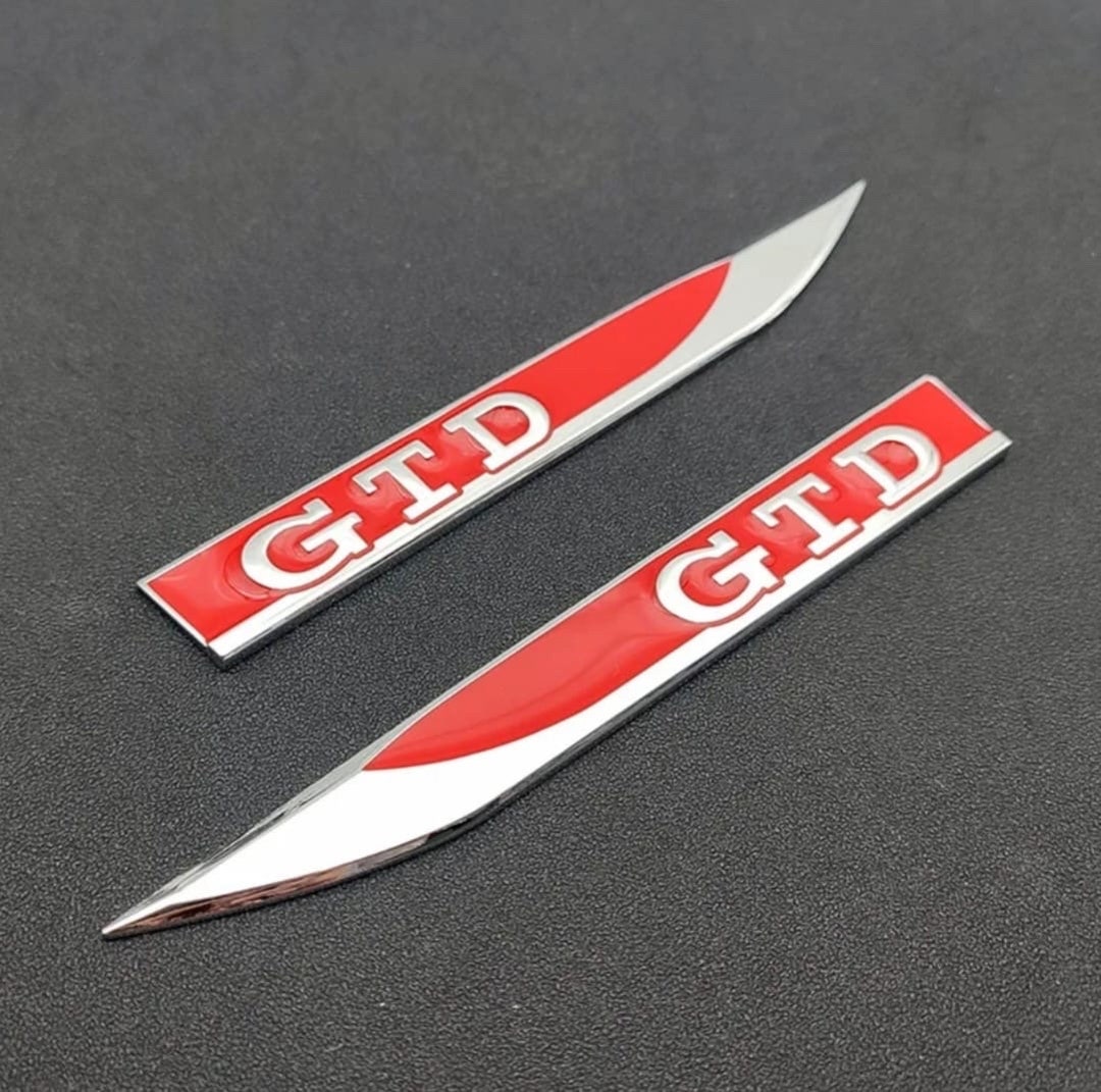 New 2 Volkswagen Golf GTD Fender Side Wing a Badge VW MK4 Mk5 Mk6 Mk7 ...