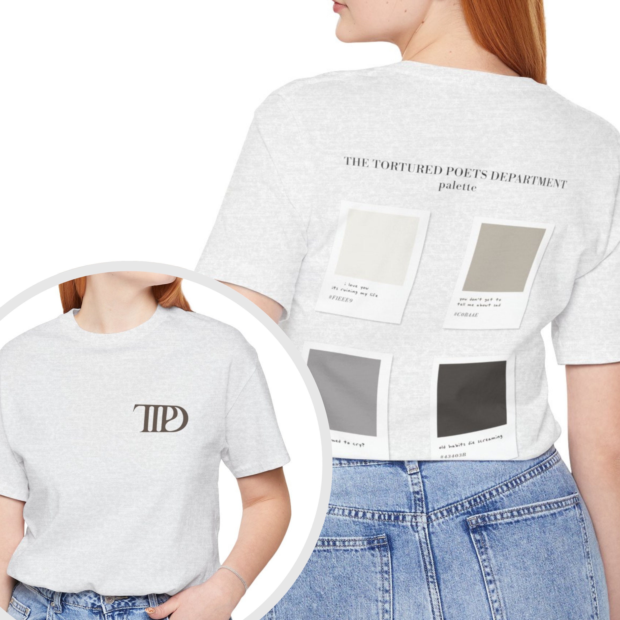 TTPD Tourtured Poets Palette Unisex Jersey Short Sleeve Tee - Etsy
