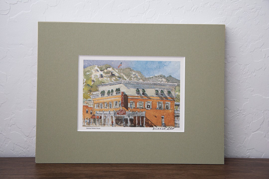 Russell Steel Signed and Matted Print Titled “general Palmer House” - Etsy