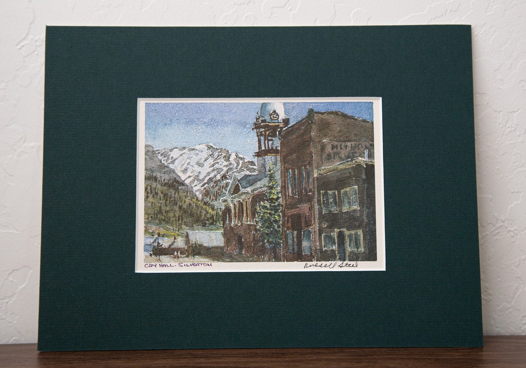 Russell Steel Signed and Matted Print Titled “city Hall - Silverton” - Etsy