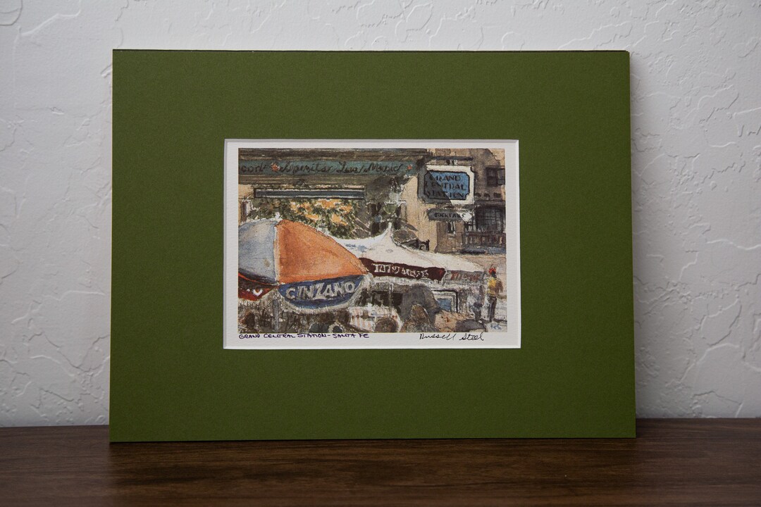 Russell Steel Signed and Matted Print Titled “grand Central Station ...