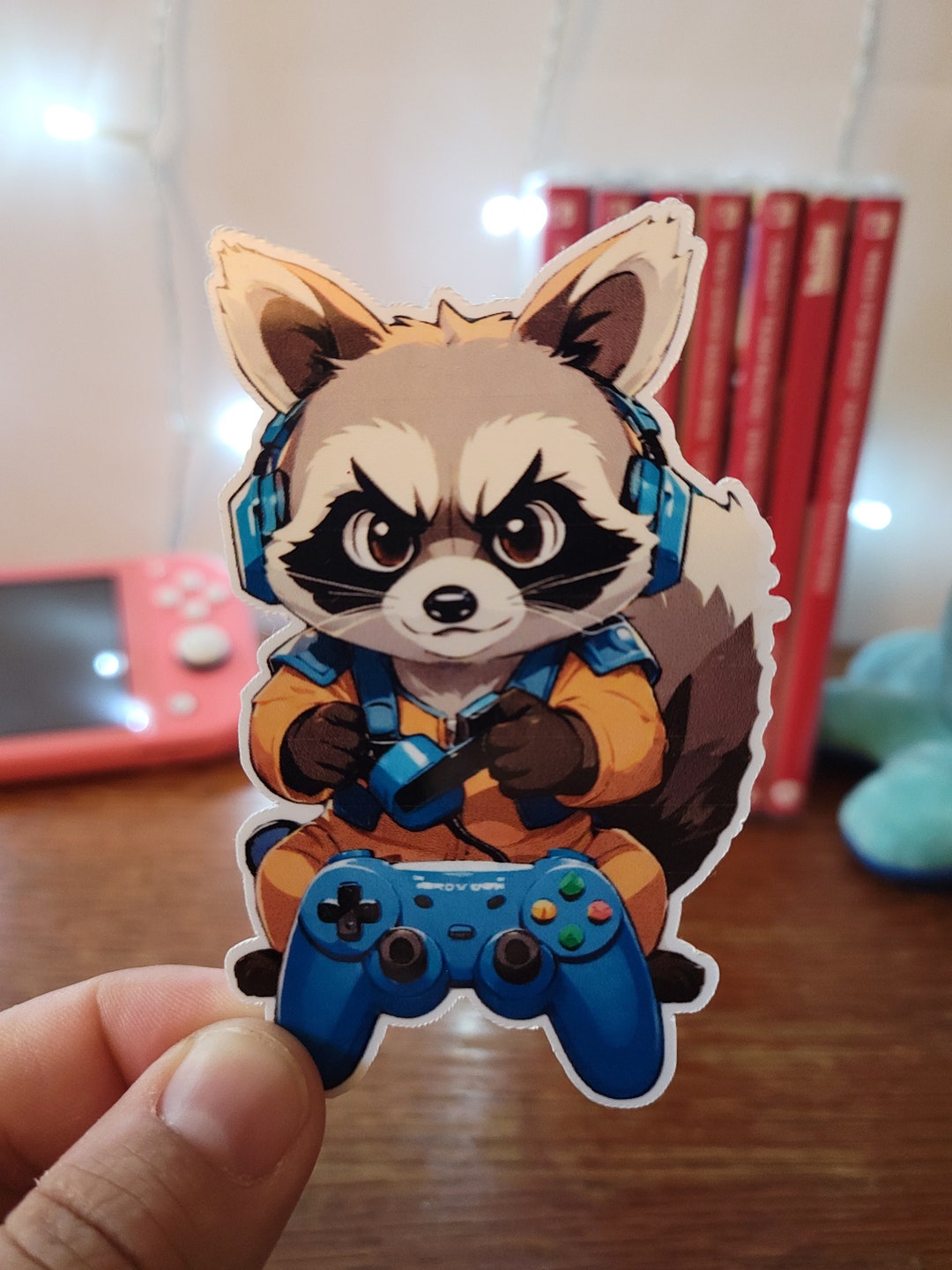Raccoon Gamer Sticker Gaming Decal Raccoon Sticker Rocket the Raccoon ...