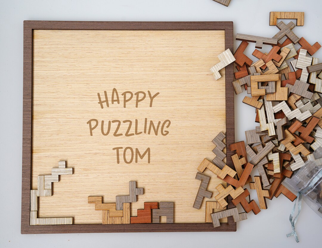 Wooden Tetris, Mind Challenge, Children's Games, Puzzle With Custom ...