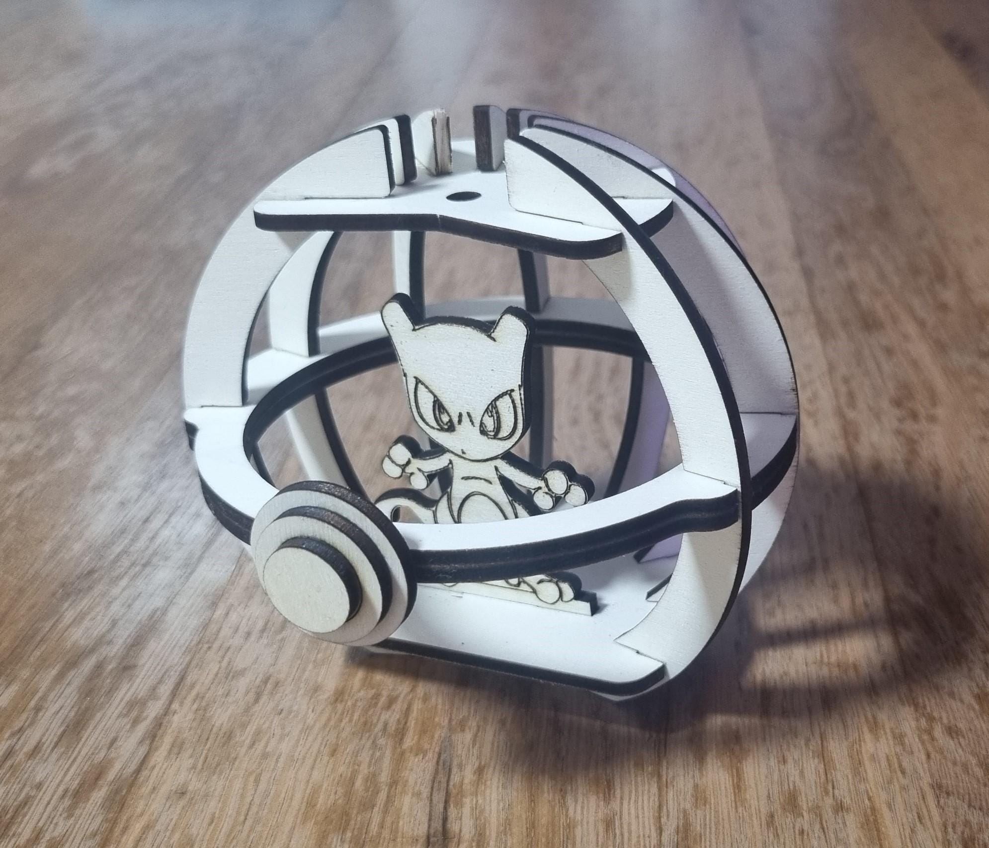 Pokemon Ball With Pokemon Inside, Laser Cut File . Pokemon Ball Card ...