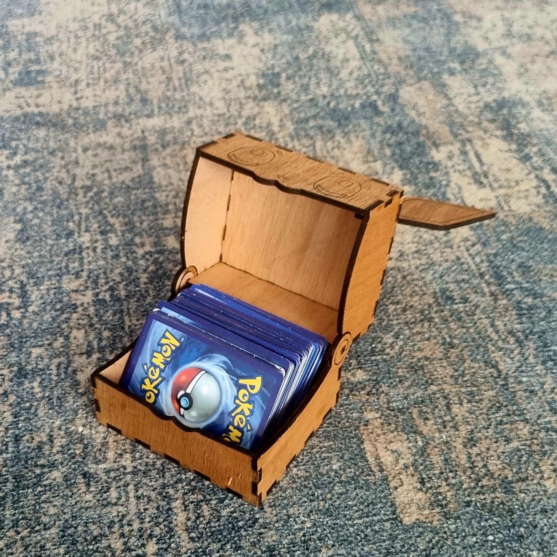 Card Storage Pokemon Box, Eevee Box Laser Cut File . Pokemon Card ...