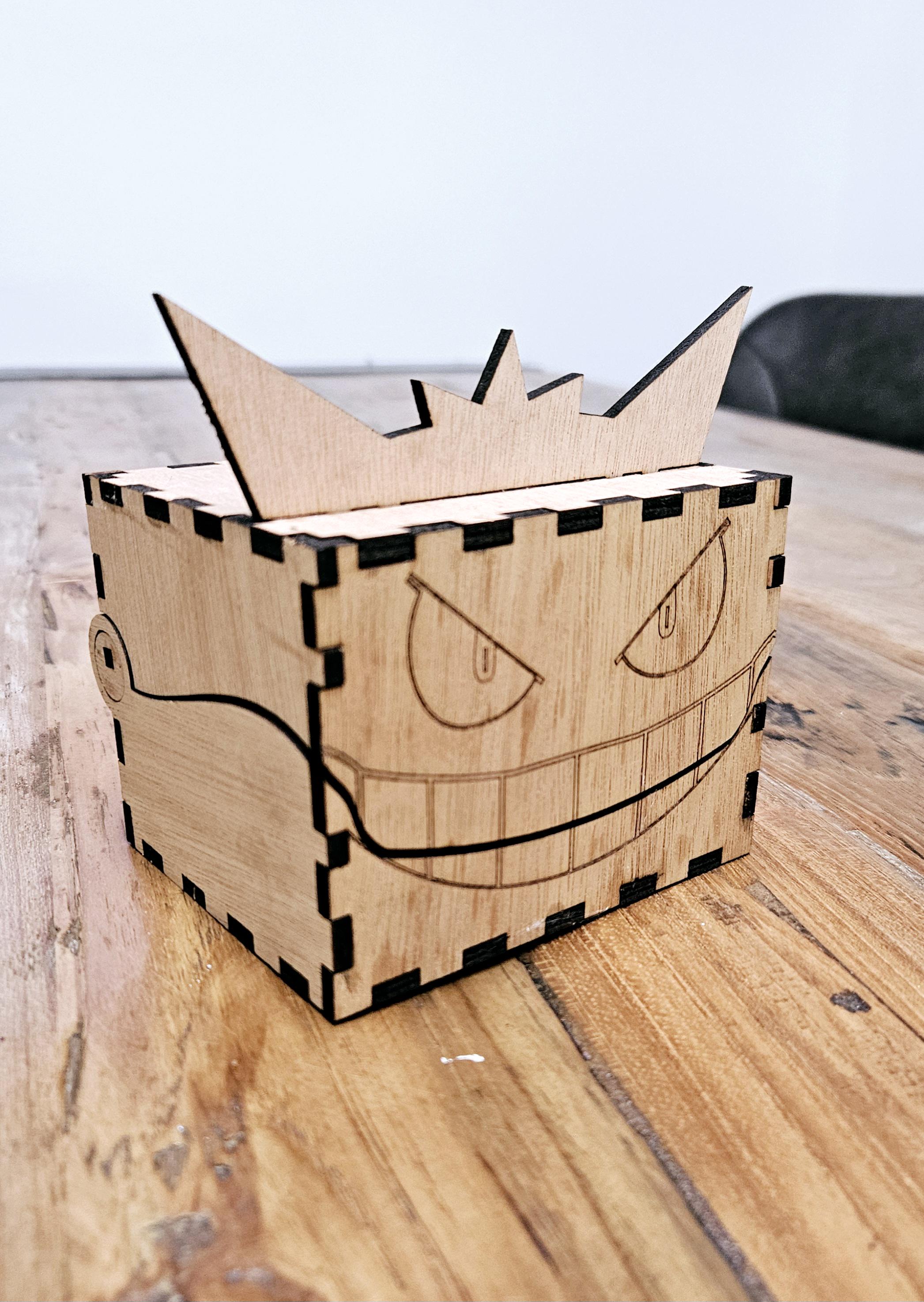 Gengar Pokemon Card Storage Box, Laser Cut File (svg, Dxf, Cdr, Pdf) - Etsy