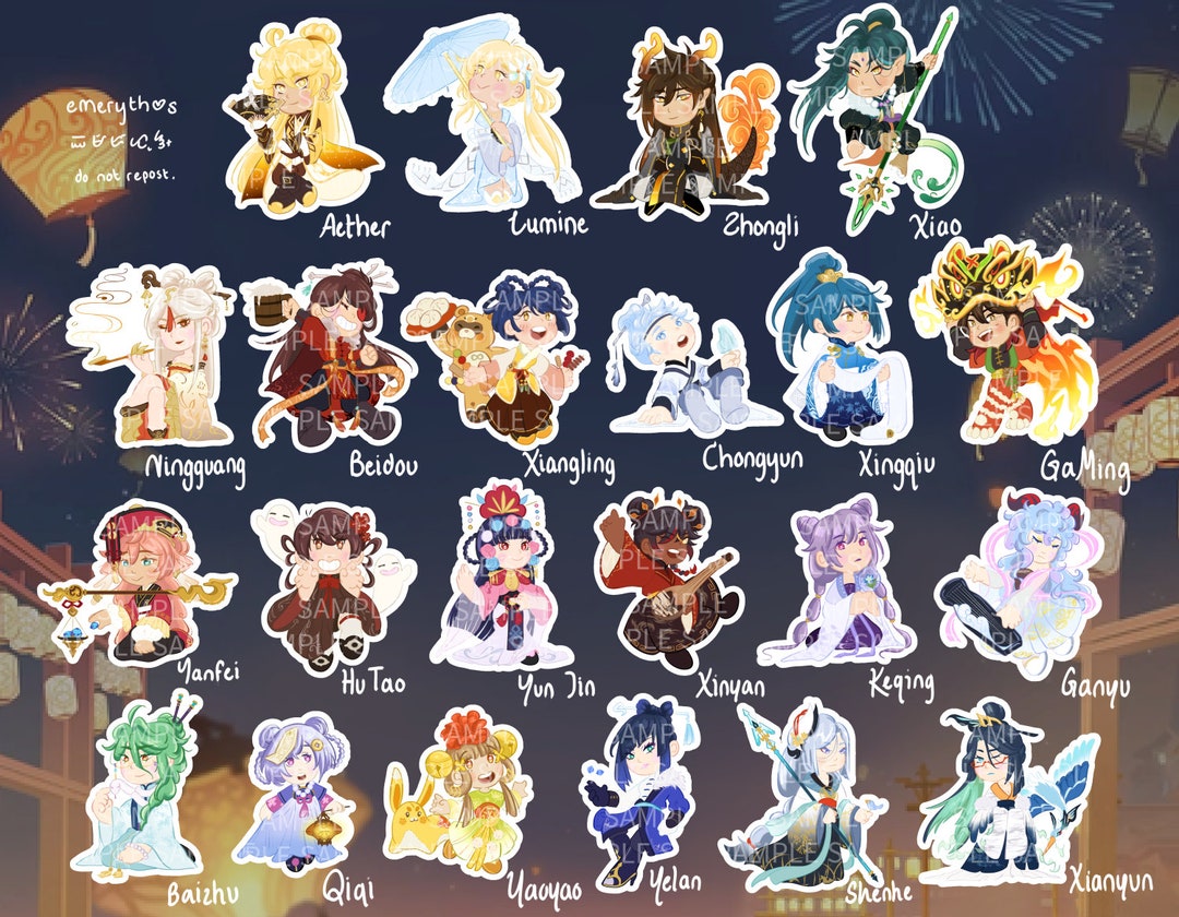 Genshin Impact | 3" Liyue Lantern Rite Stickers - Etsy