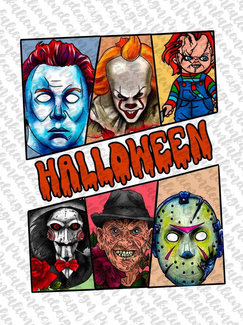 Halloween Horror Characters Png, Friends Horror Characters Png, Happy Halloween Gift Png, Horror ...
