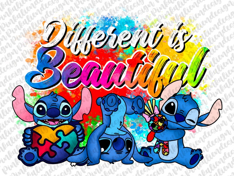 Autismo diferente es hermoso Png, Austim Png, Autismo Stitch png ...