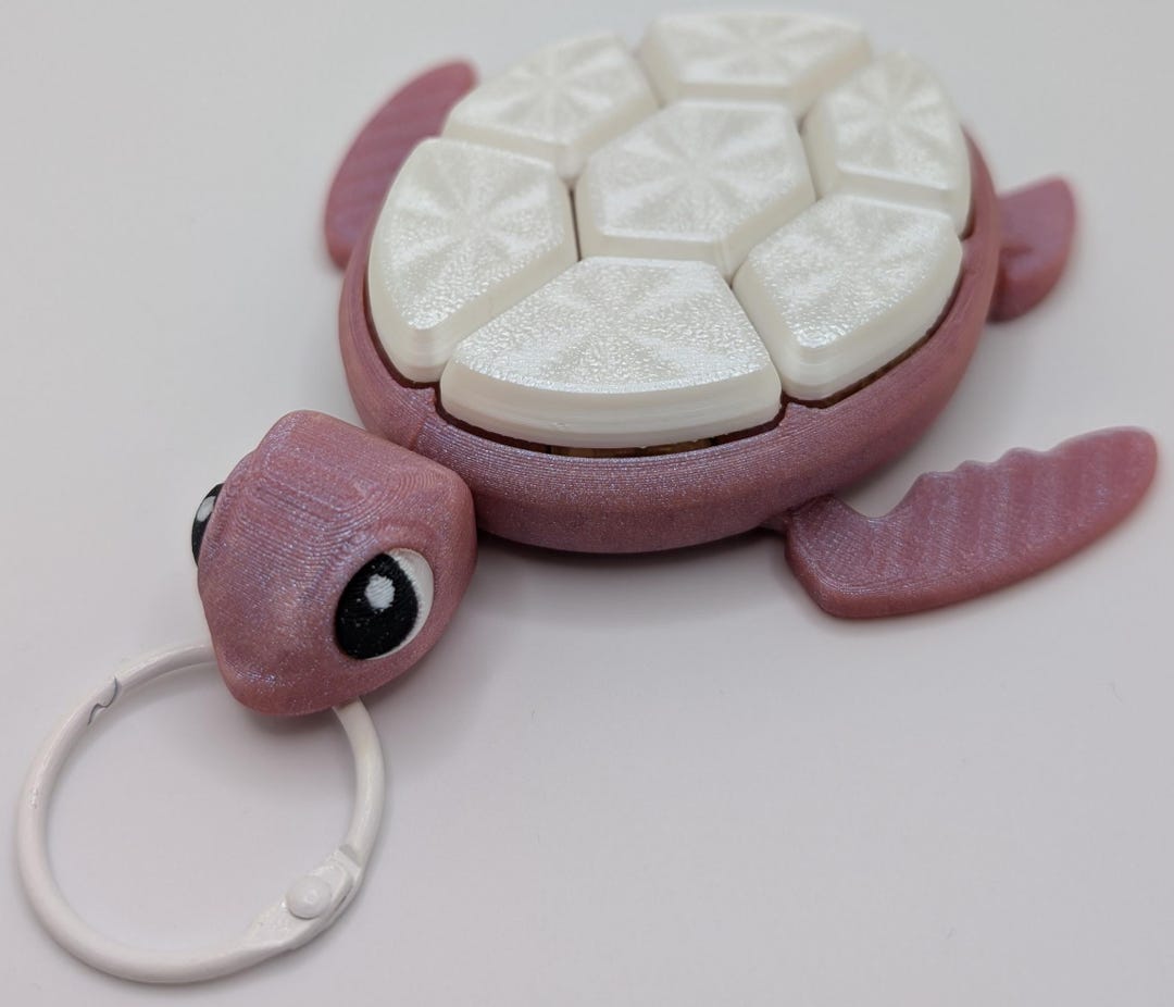 Fidget Turtle Clicker Mechanical Keys Fun Keychain 3D Printed - Etsy