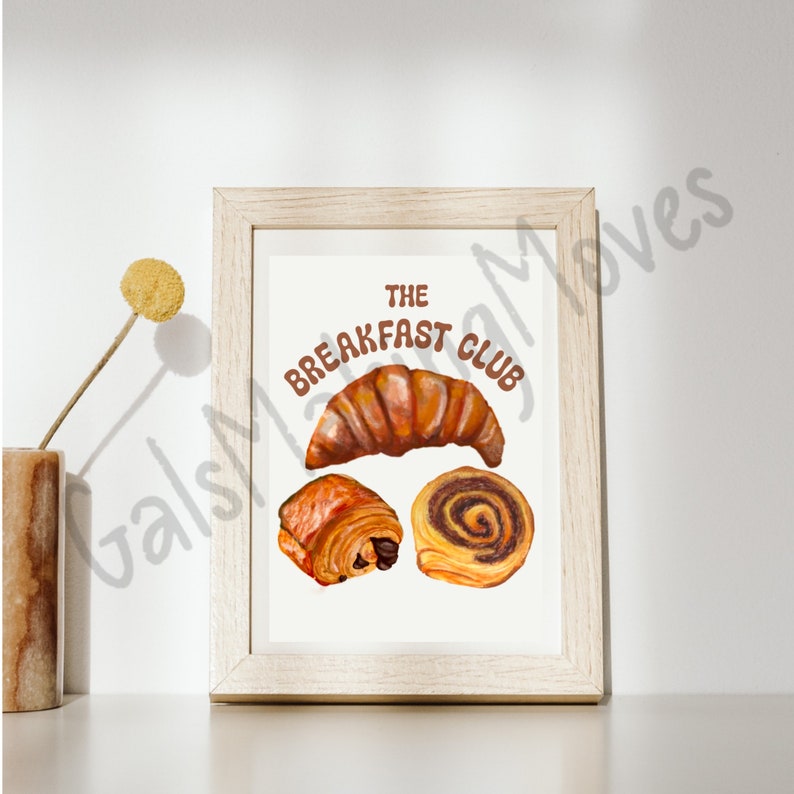 Pastry Print the Breakfast Club Series PDF/ Poster Illustration Home ...