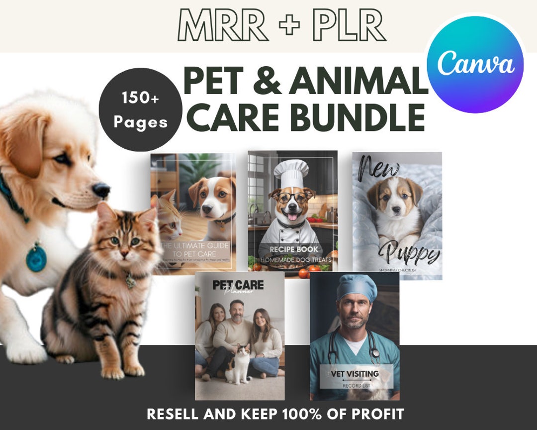 Pet Care Bundle: Ebook, Checklists, Recipe Book (MRR + PLR) - Etsy
