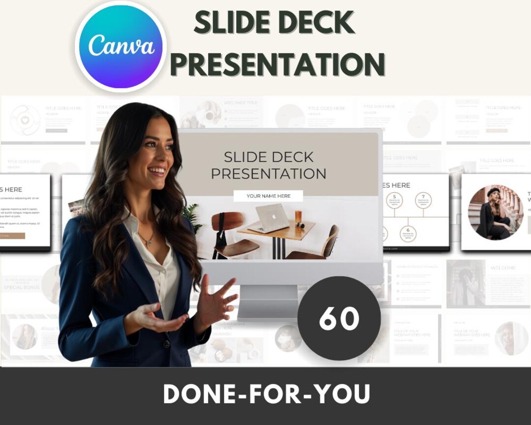 Professional Slide Deck Presentation Template | Clean & Modern Editable ...