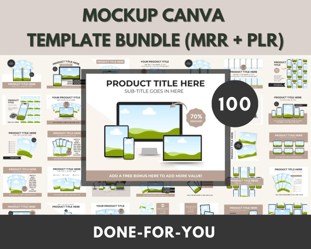 100 Etsy Thumbnails Templates for Canva | Mock up for Your Digital ...