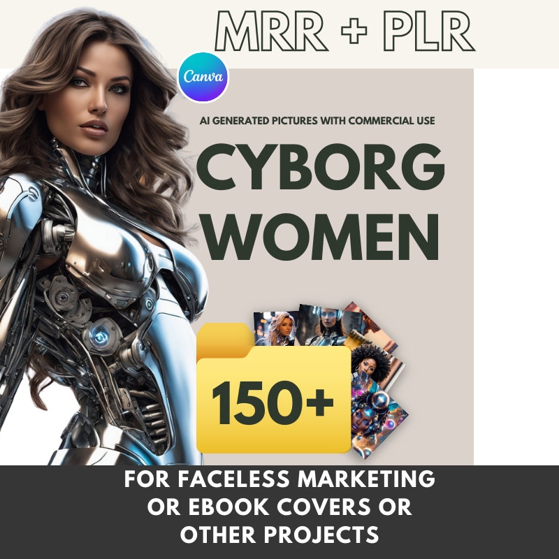 Digital Cyborg Woman - Etsy