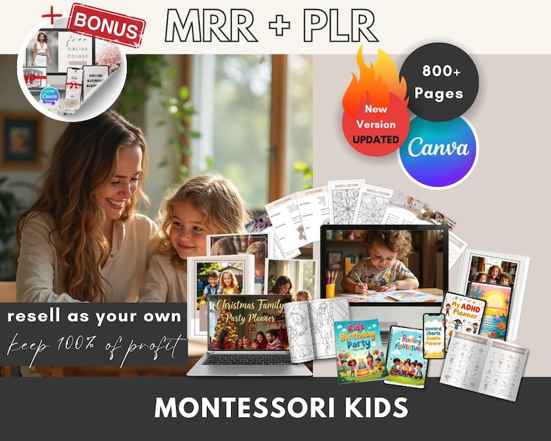 Montessori Kids Activity Bundle: Homeschool Planner, Scavenger Hunt ...