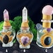 Handcrafted Crystal Witch Bottle, Handmade Magic Bottle Empty Potion ...