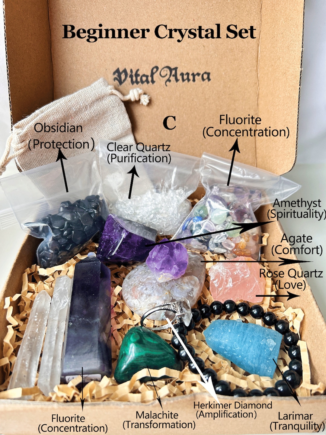 Beginner's Crystal Box Set Crystal Mystery Box Set, Crystal Surprise ...