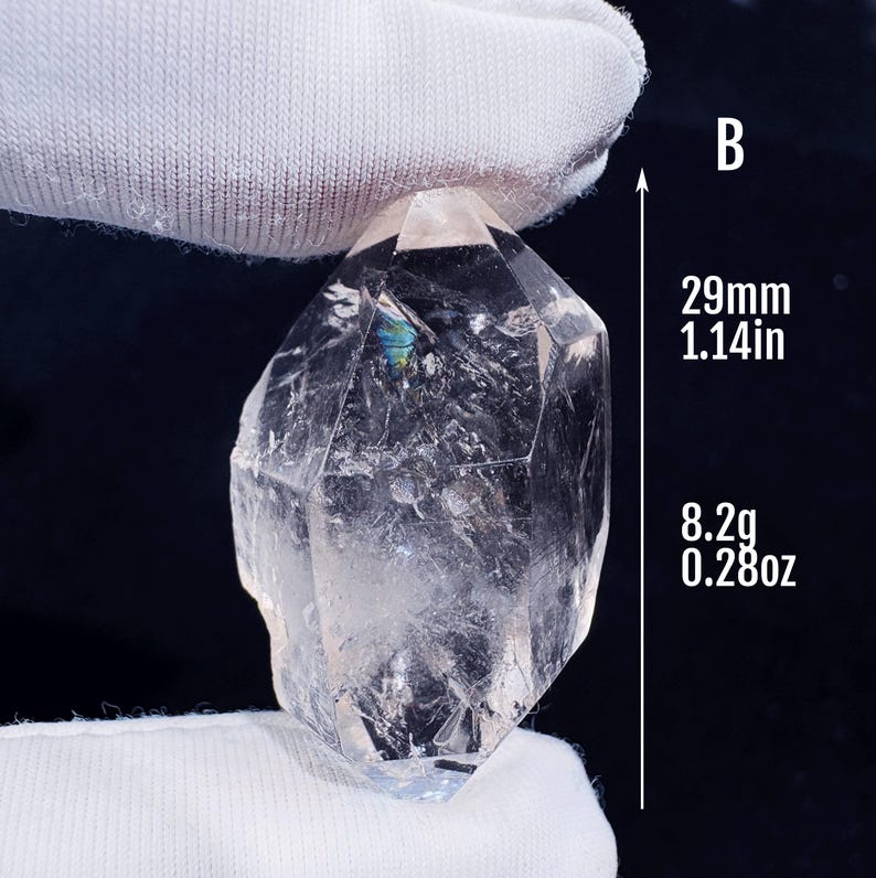 Natural Herkimer Diamond Quartz Light Smoky Quartz Crystal Double ...