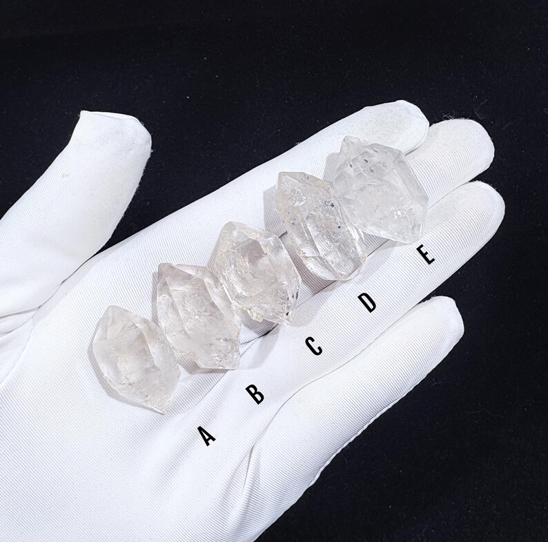 Natural Herkimer Diamond Quartz Light Smoky Quartz Crystal Double ...