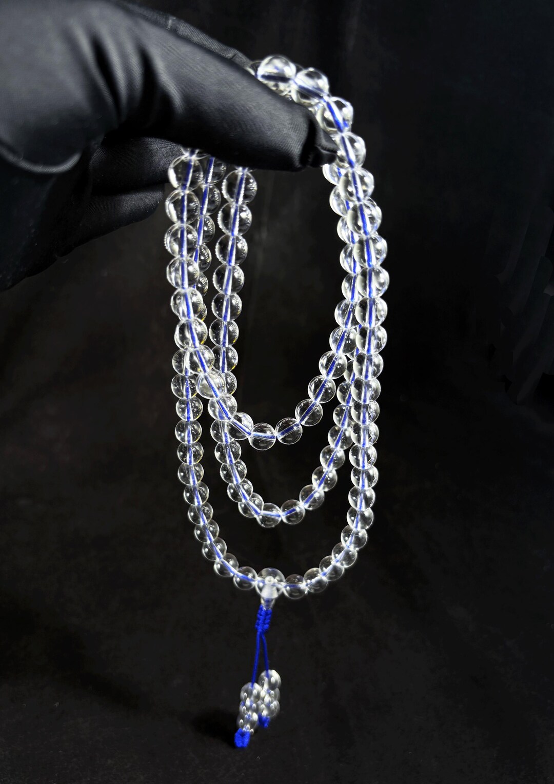 Rare Himalayan Quartz 108 Mala Beads 8mm– AAA Clear Quartz Prayer Beads ...