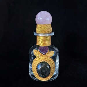 Handcrafted Crystal Witch Bottle, Handmade Magic Bottle Empty Potion ...