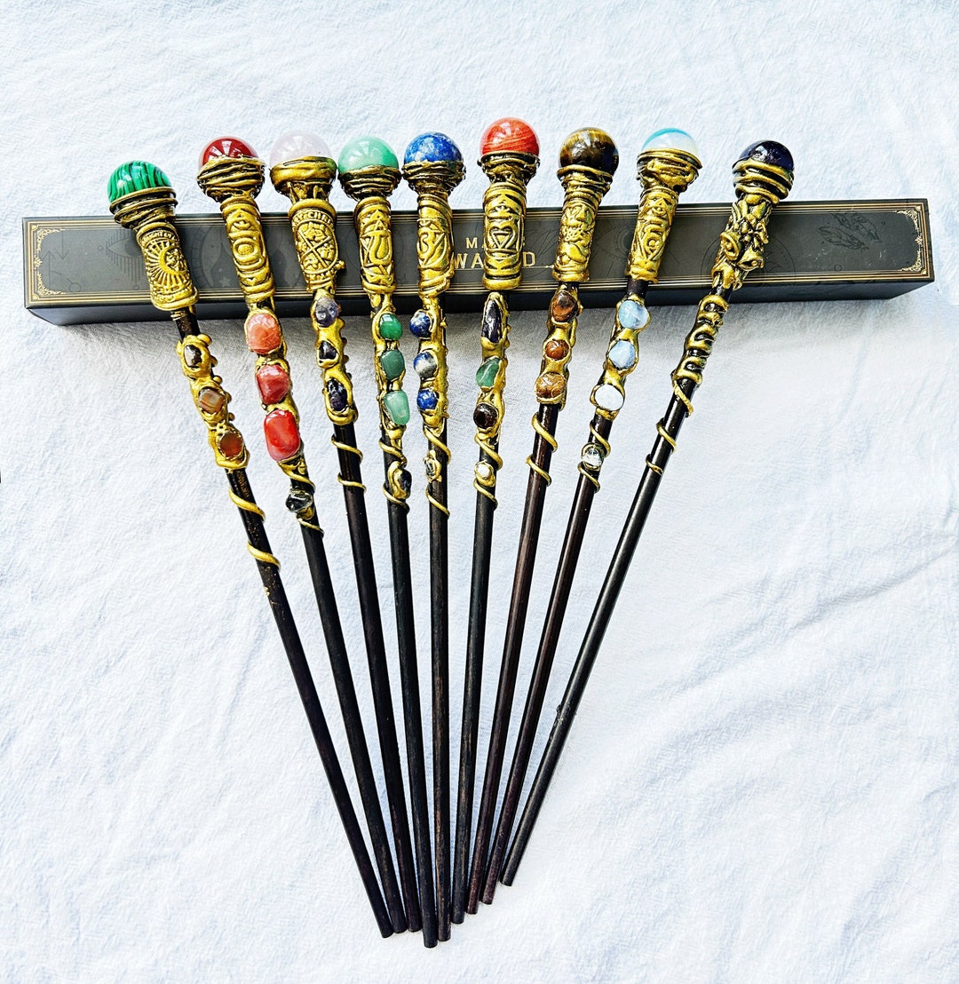Gemstone Magic Wand, Magic Crystal Ball Wand - Gemstone Fairy Wand ...