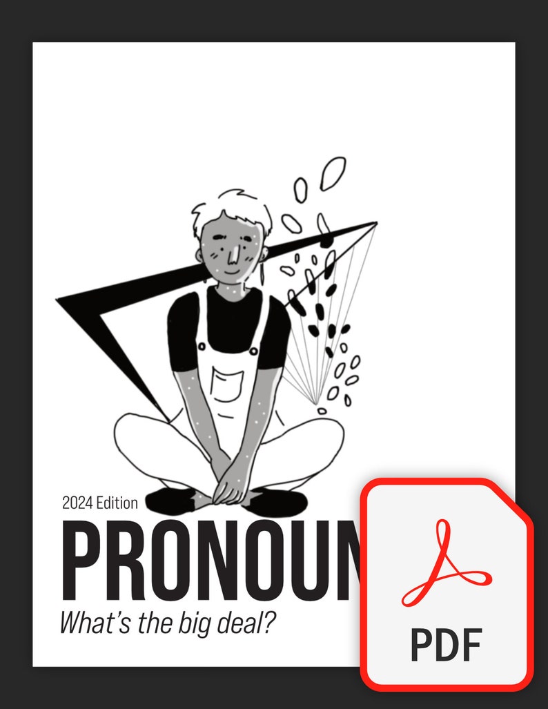 Pronouns: What's the Big Deal 2024 Edition digital Zine - Etsy
