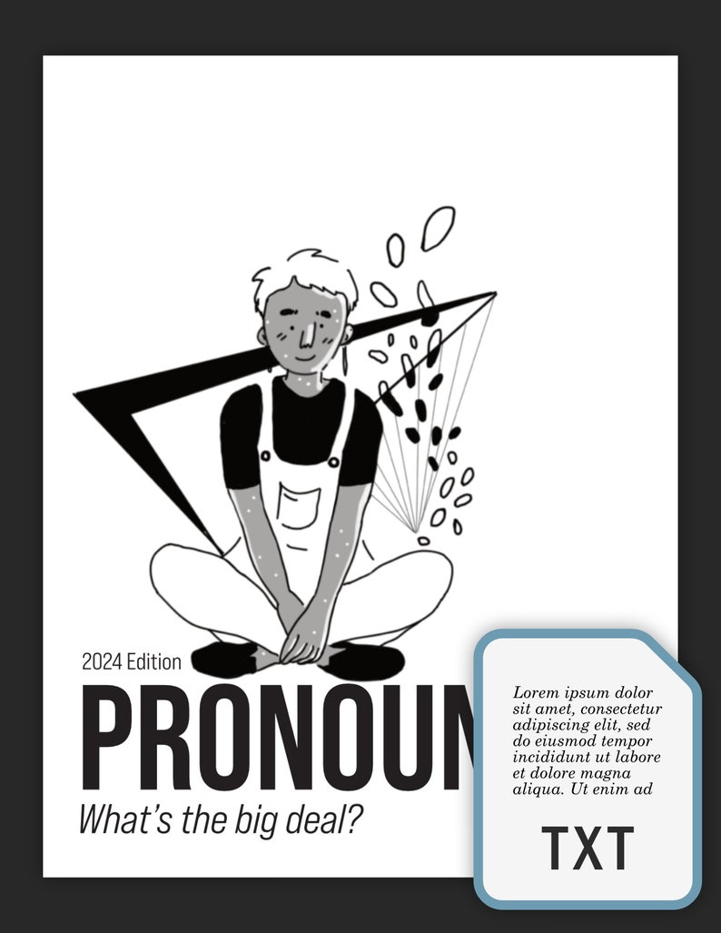Pronouns: What's the Big Deal? 2024 Edition (screen Reader Version Zine ...