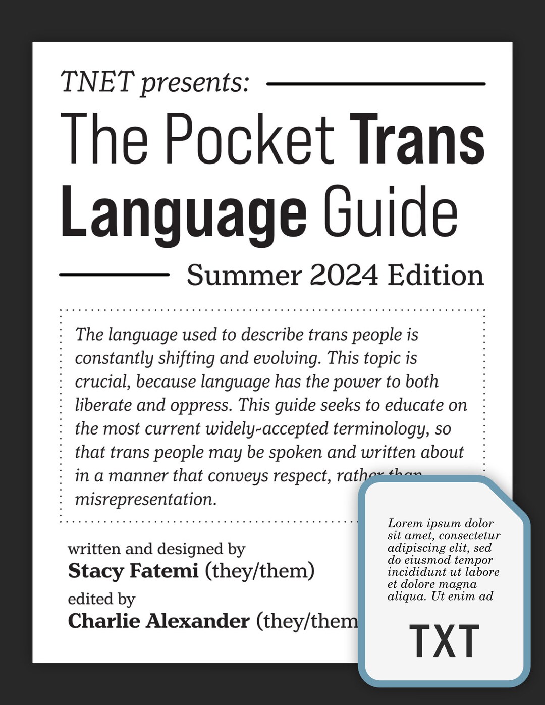 The Pocket Trans Language Guide 2024 Edition (screen Reader Version ...