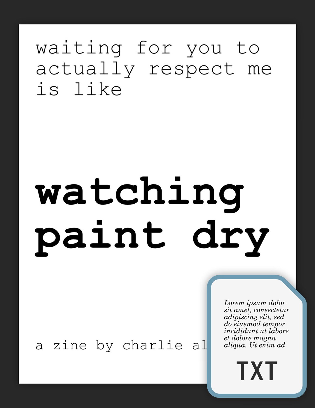 Watching Paint Dry Zine (screen Reader Version) - Etsy