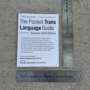 The Pocket Trans Language Guide 2024 Edition (physical Zine) - Etsy