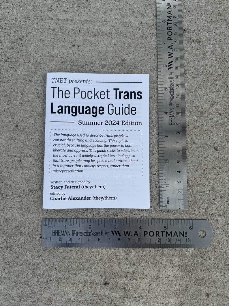 The Pocket Trans Language Guide 2024 Edition (physical Zine) - Etsy