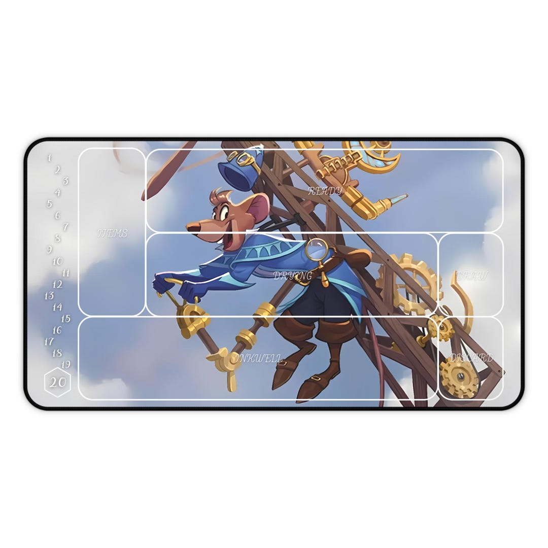 TCG Play Mats - Lorcana - Basil Great Mouse Detective - Multiple Sizes ...