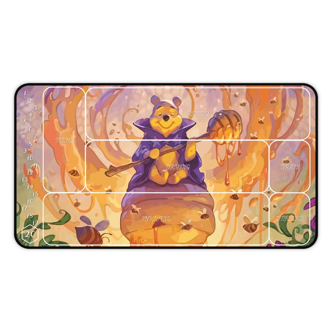 TCG Play Mats Lorcana Winnie the Pooh Hunny Wizard Multiple Sizes WITH Zones - Etsy