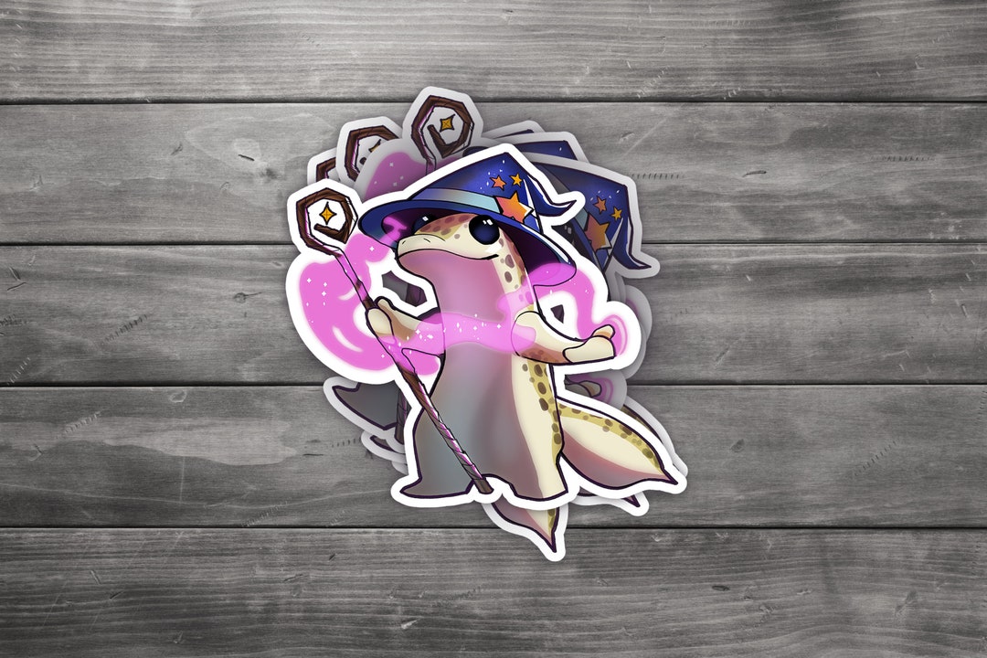 Leopard Gecko Sticker Wizard - Dungeons and Dragons Gift for Dnd Player ...