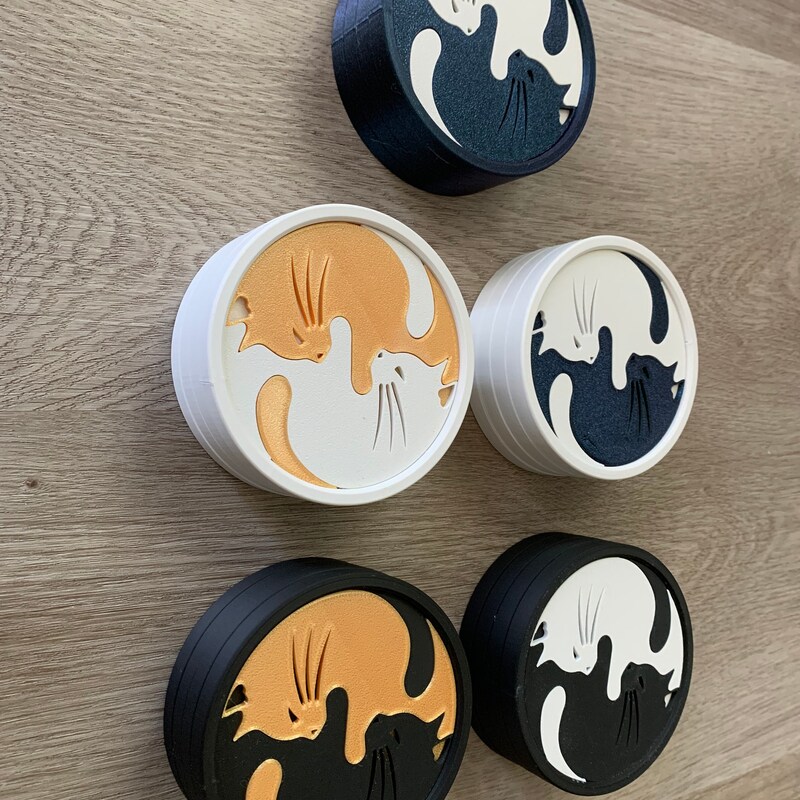 Cat Stone Coasters - Etsy