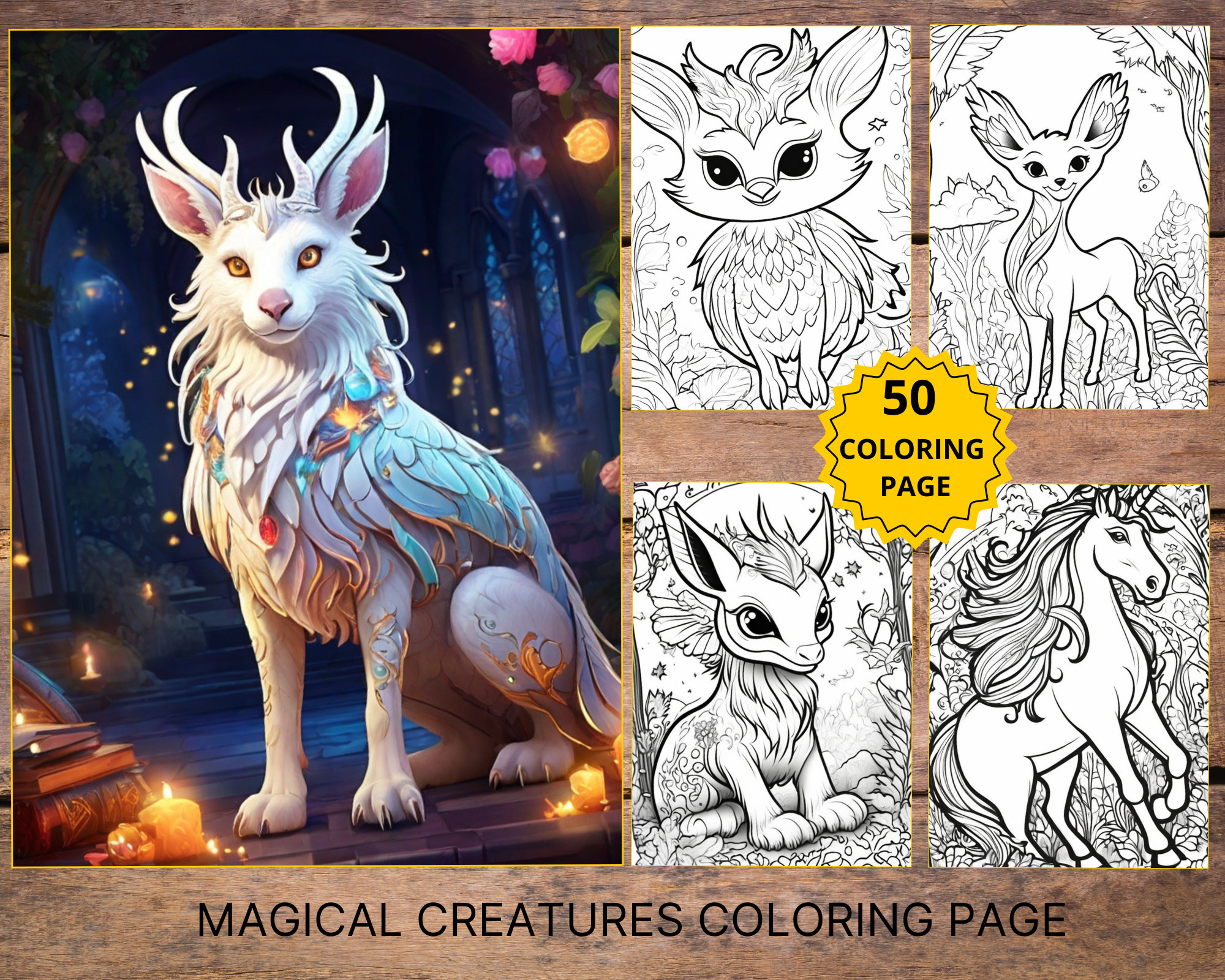 Unicorn and Magical Creatures Coloring Pages, Unicorn and Magical ...