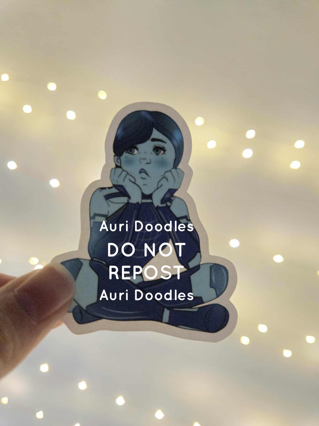 Smol Blue Gal Sticker - Etsy