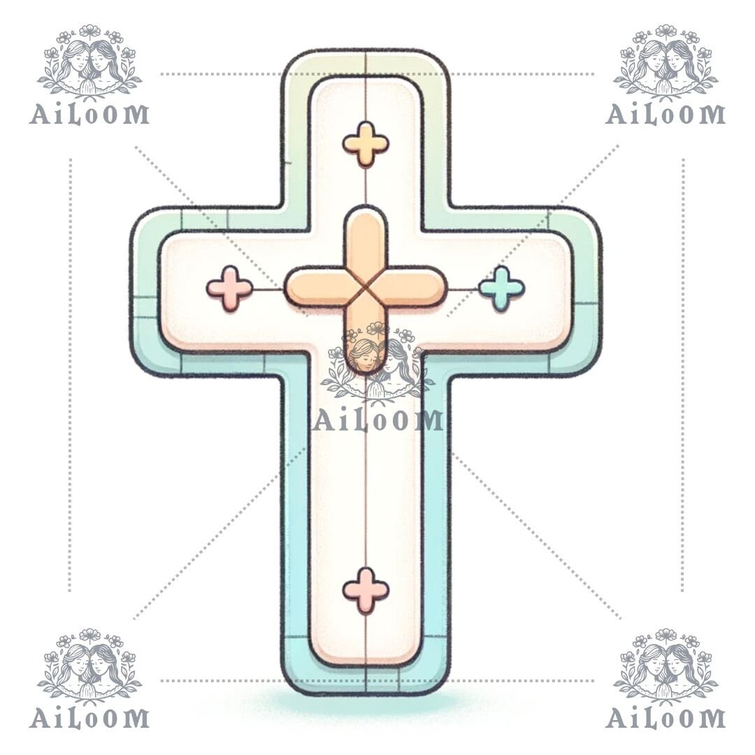 Spiritual Rainbow: Crucifix in Blue, Green and Orange Tones - Etsy
