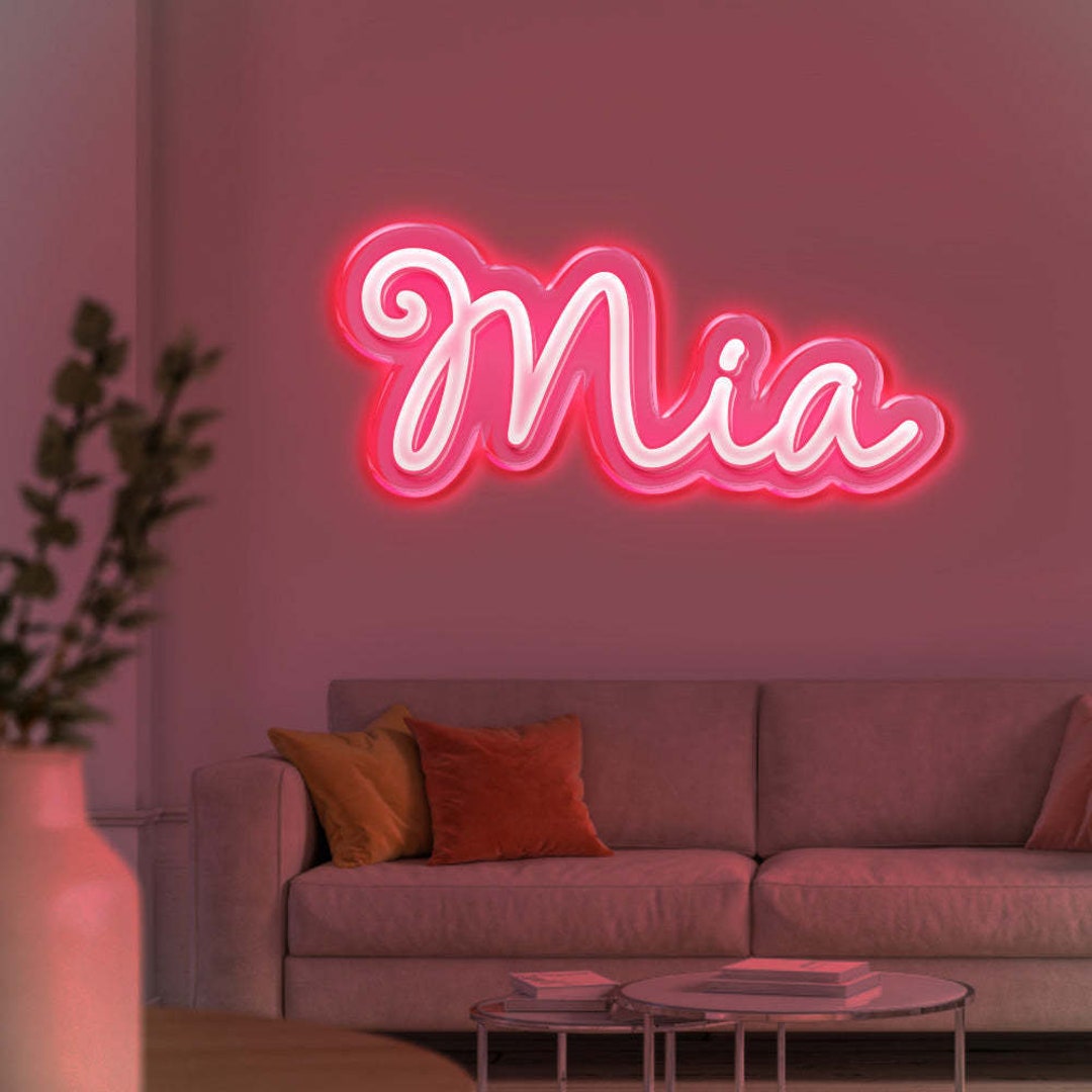 Custom LED Neon Name Sign Personalized Bedroom Wall Decor - Etsy