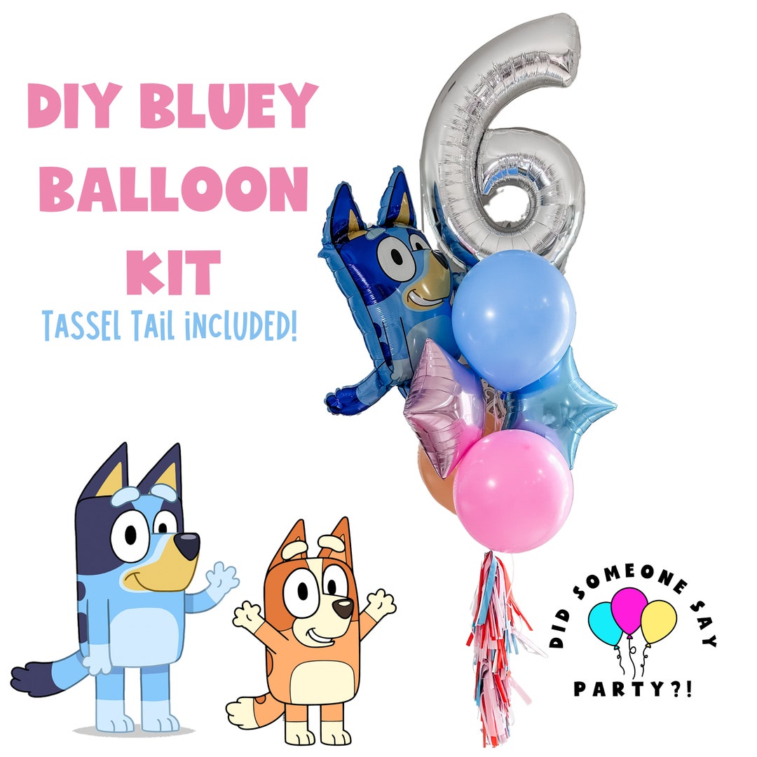 DIY Bluey Balloon Bouquet Bluey Birthday Balloons Bluey Theme Girl ...