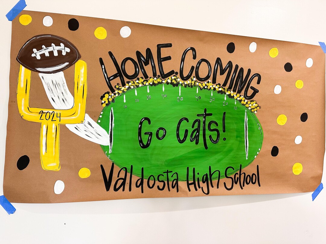 Homecoming Sign, Football Homecoming, Homecoming 2024, Painted Banner ...
