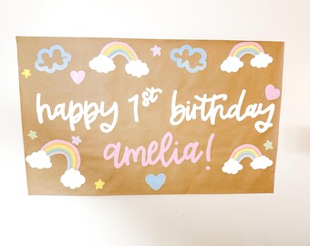 Customized Painted Party Banner - Etsy