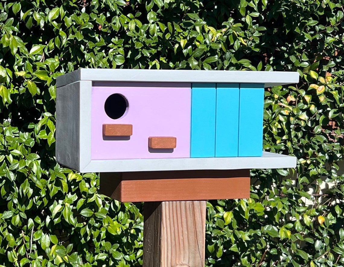 Midcentury Modern Style Birdhouse Design - Etsy