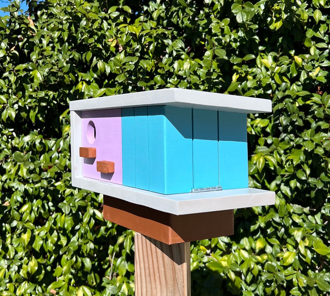 Midcentury Modern Style Birdhouse Design - Etsy