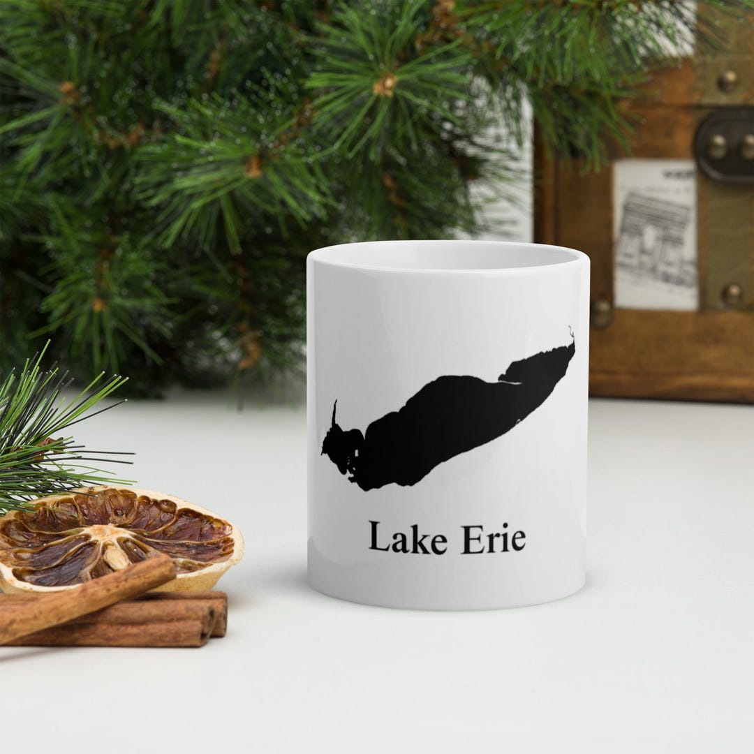 Lake Erie Outline 11 Oz Mug – Perfect Gift for Coffee Lovers & Lake ...