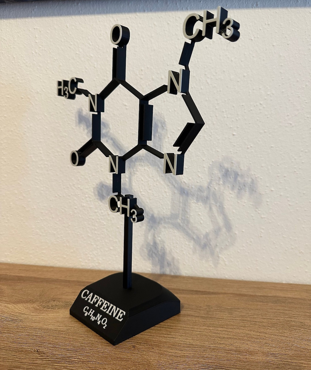 Caffeine Molecule | 3D Printing Molecule Two-color | Molecule Model - Etsy